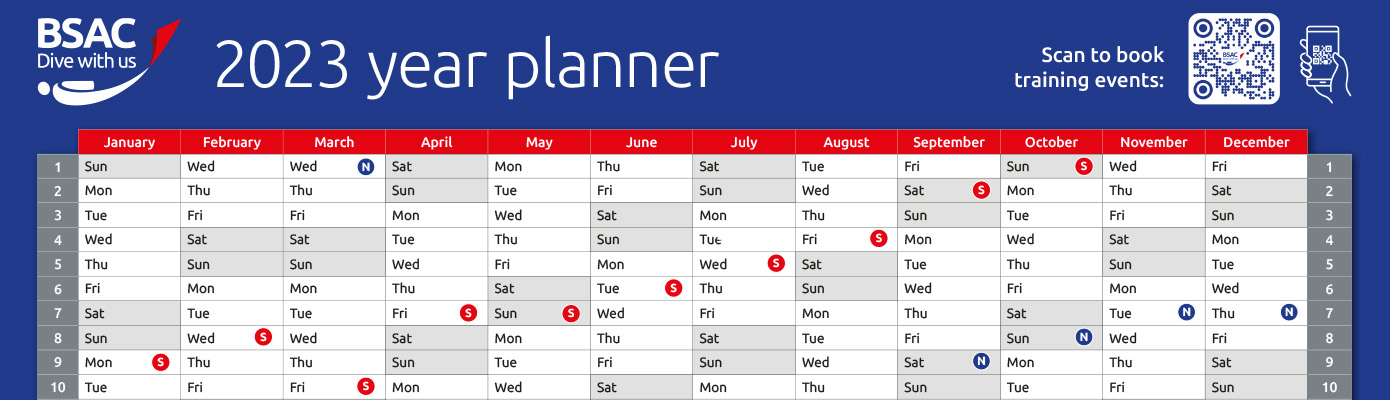 Diving year planner - British Sub-Aqua Club