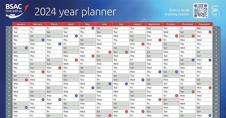 Plan the year, dive the plan with the BSAC Year Planner - British Sub ...