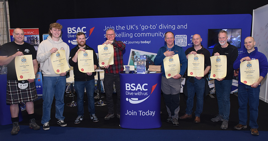 BSAC award winners honoured at Go Diving Show 2025 - British Sub-Aqua Club